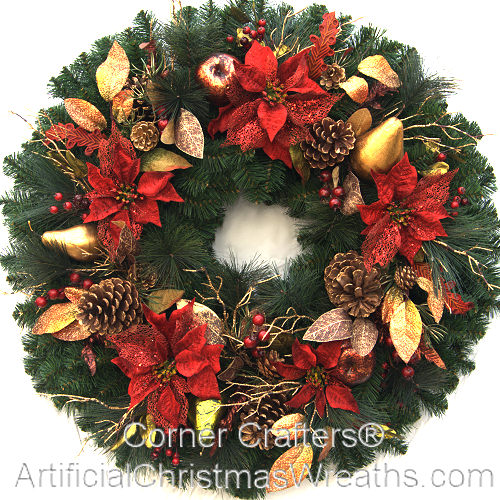 36 INCH CHRISTMAS ELEGANCE WREATH | CornerCrafters.com | XMAS WREATHS