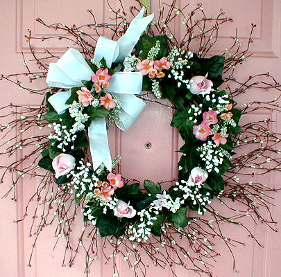 SPRING SPRAY WREATH | CornerCrafters.com | SPRING WREATHS | DECORATIONS